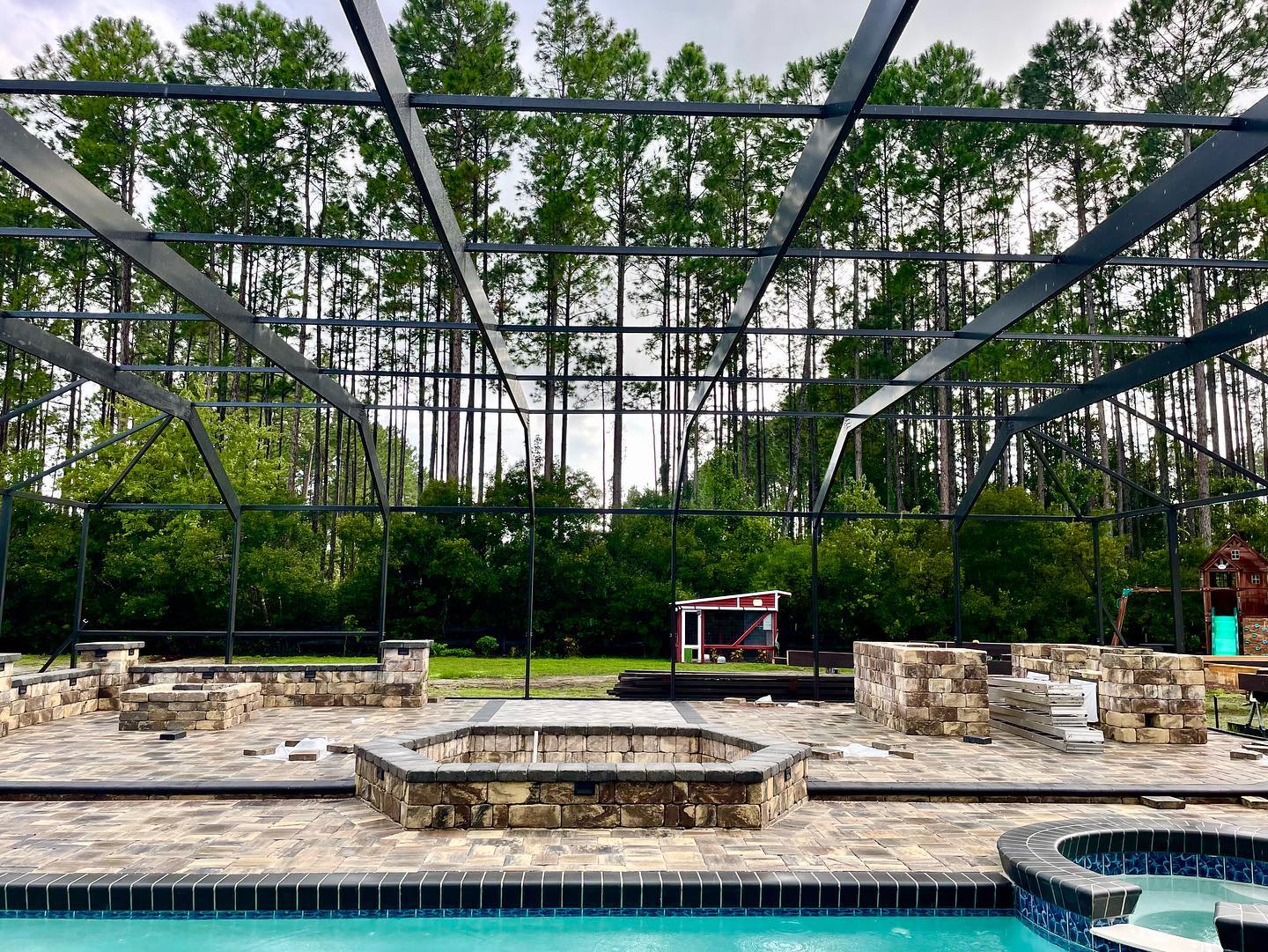 Paradise Found: A St. Augustine Pool Deck Transformation - River Stonework